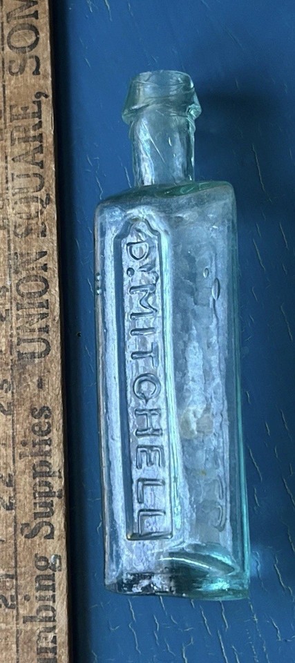 Pontil Bottle Mitchell Rochester NY 1840s Deep Aqua Rare Extract Bottle ...