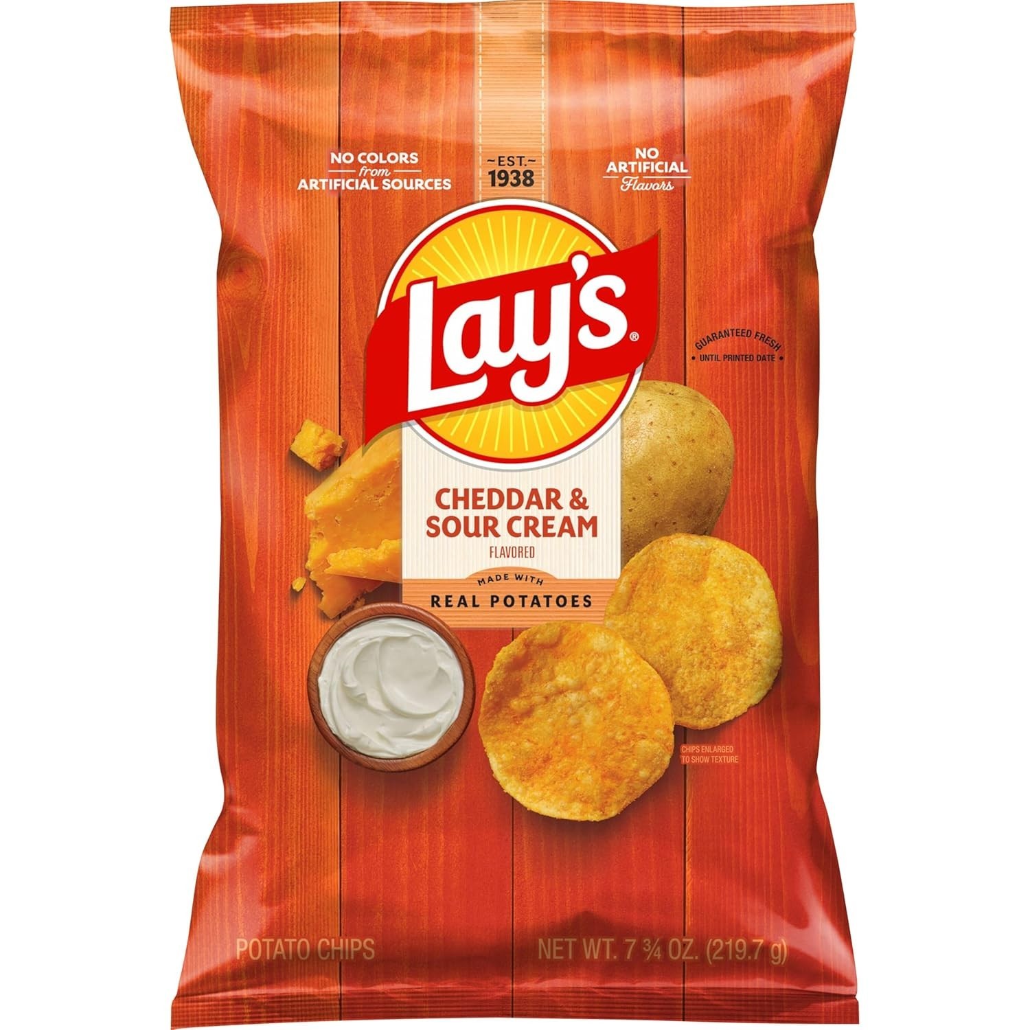Lay's Cheddar & Sour Cream Potato Chips, 7.75 oz Bag Free Shipping | eBay