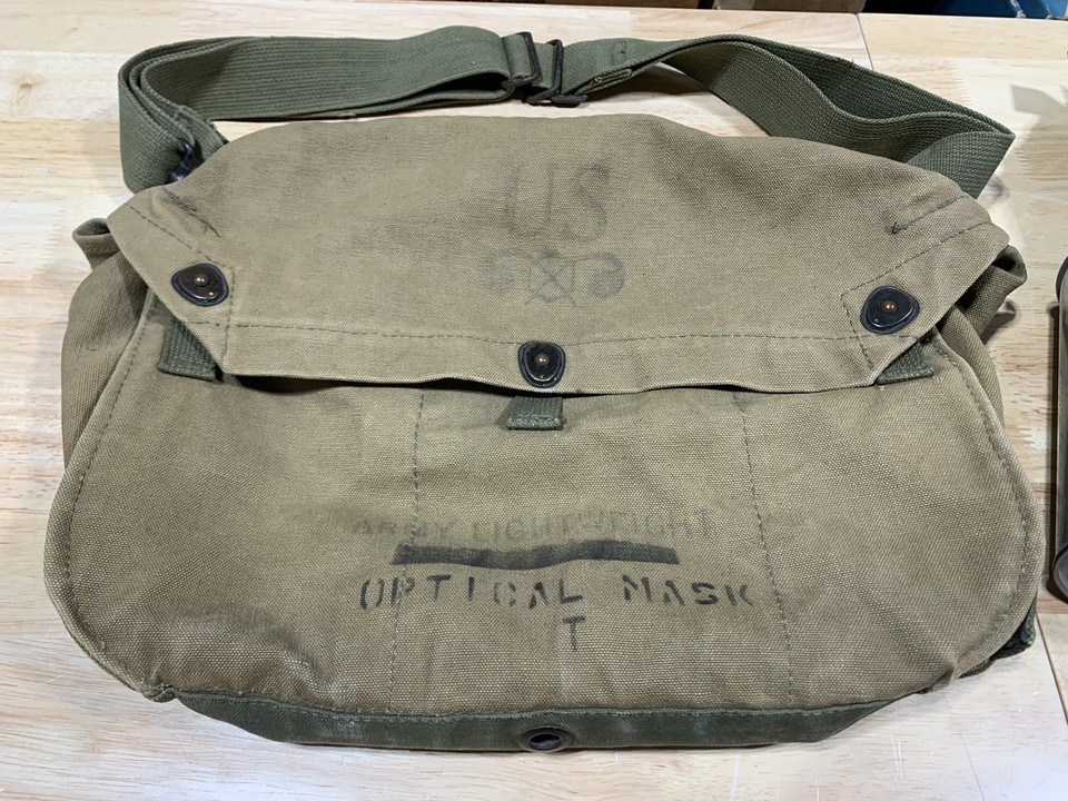 RARE 1953 Firestone US Army M2-10A1-6 Optical Gas Mask Kit | eBay