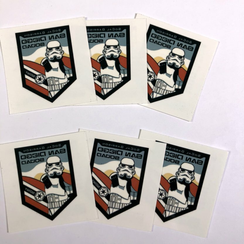 Star Wars 501st Legion San Diego Stormtrooper Temporary Tattoo Sticker ...
