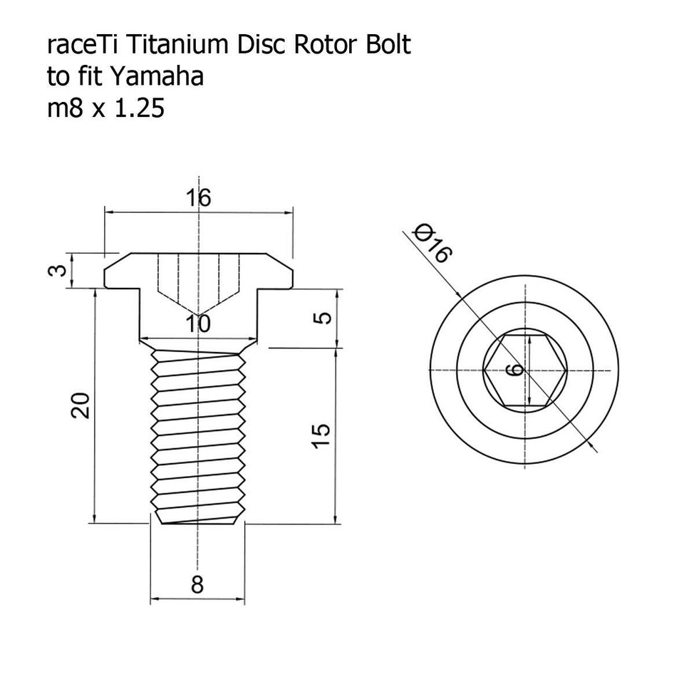 TITANIUM REAR DISC ROTOR MOUNT BOLTS SCREWS Ti CNC SET YAMAHA YZF R6 ...