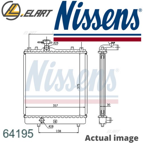 ENGINE COOLING RADIATOR FOR SUZUKI IGNIS I FH M13A NISSENS 17700-80G00 ...