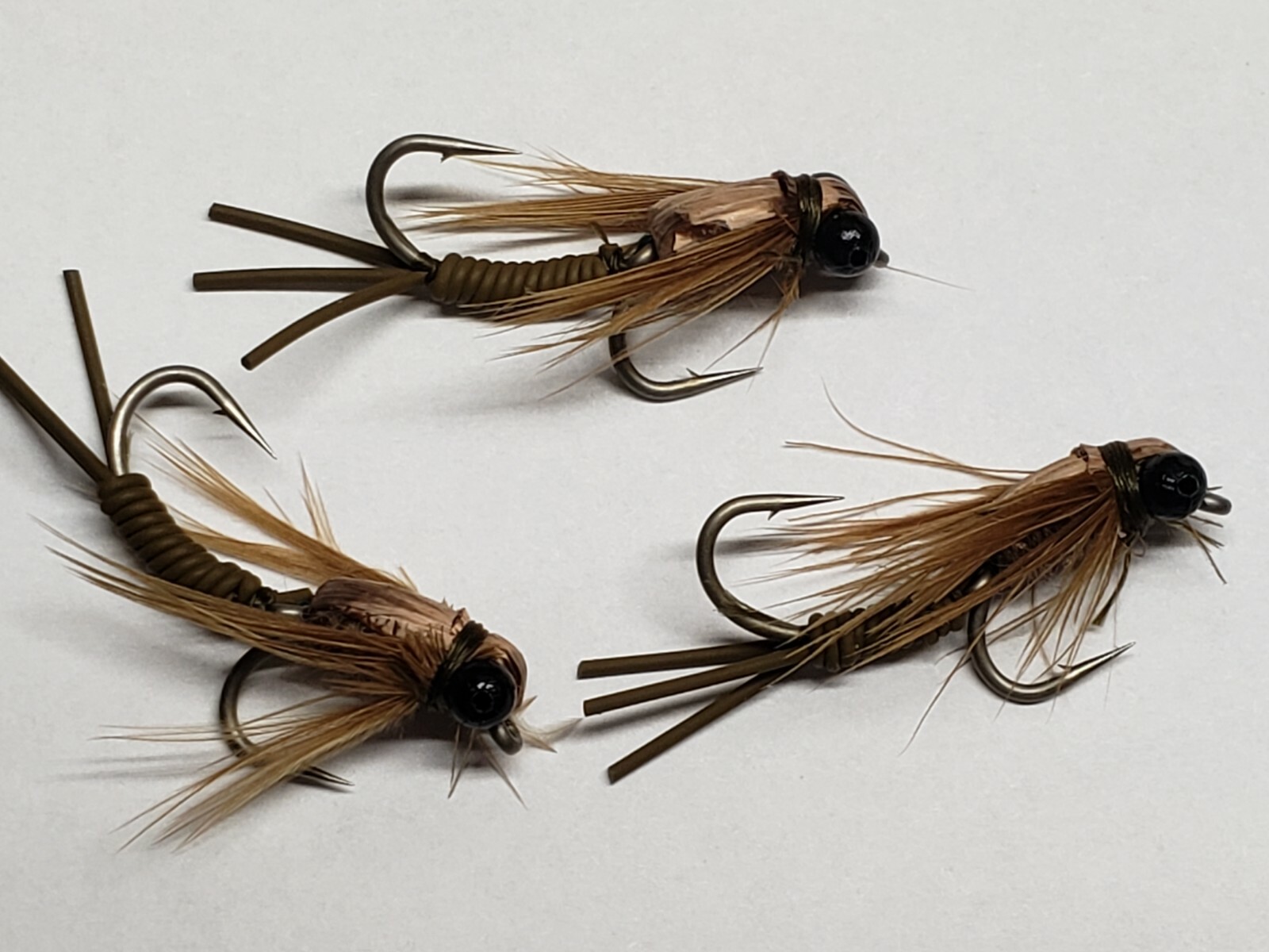 WIGGLE BUG!! Jointed Brown Stonefly Size 10 (per 3) | eBay