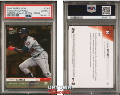 2019 Topps Now Yordan Alvarez-YA7 - TOPPS NOW FUTURE AWARD WINNERS ...
