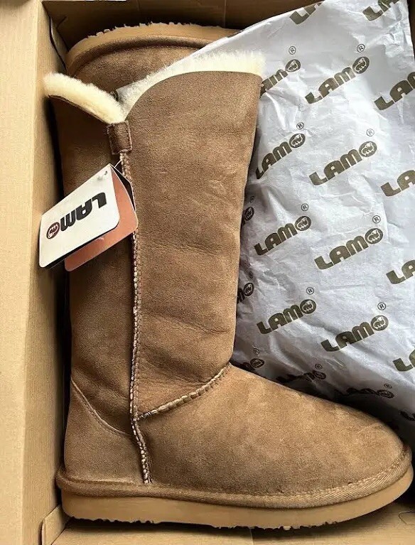 LAMO REAL AUSTRALIAN SHEEPSKIN WOMEN'S CHESTNUT SUEDE BOOTS SIZE 6 | eBay