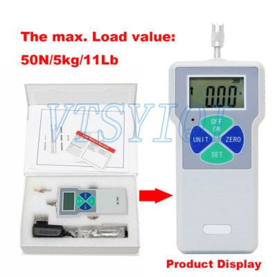 Digital Force Gauge Dynamometer 50N/5KG/11Lb Push Pull Tester Meter SF ...
