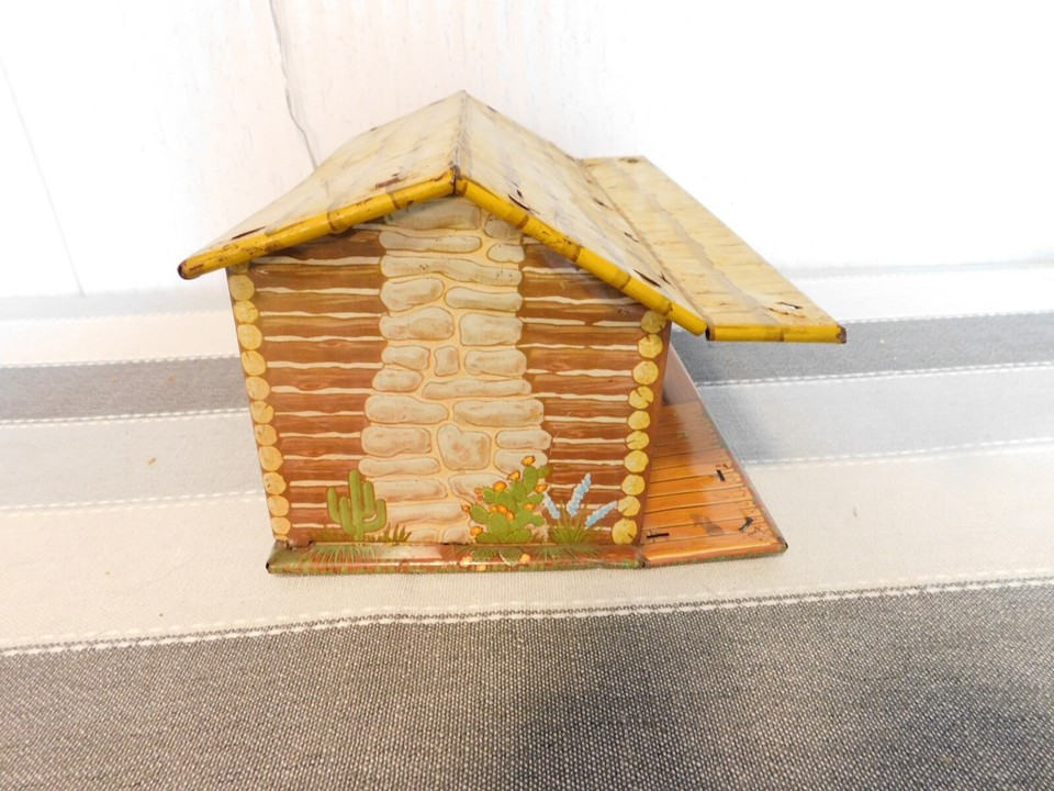 Marx "Bar M Ranch" Tin Litho Log Cabin For Roy Rogers Playset TLC AS IS ...