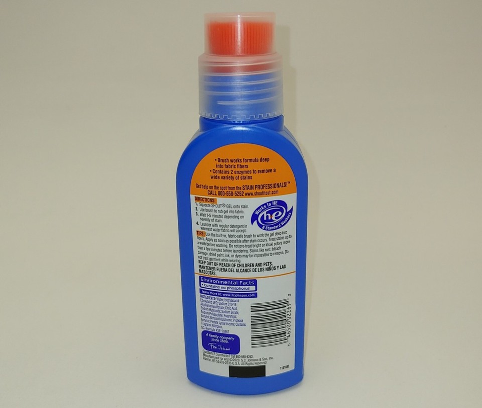 Shout Advanced Set-In Stain Pre-Treat Laundry Scrubber Bottle Ultra Gel ...