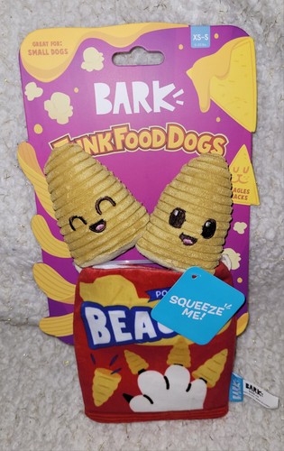 BARK Barkbox Junk Food Dogs Dog Toy BEAGLE SNACKS (Bugles Chips) Plush ...