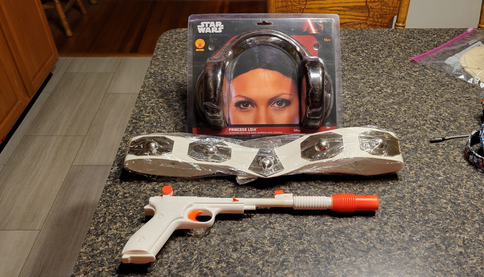 Princess LEIA belt headband hair buns blaster costume props accessories ...