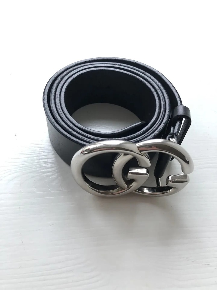 Gucci GG Black Belt Men's 38 made in Italy | eBay