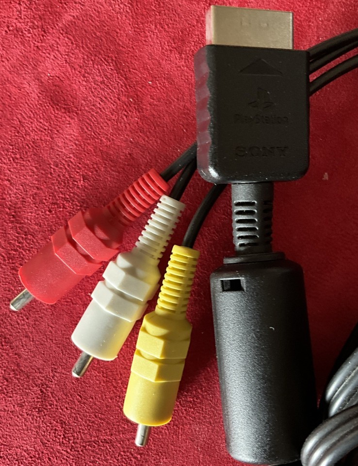 Genuine Sony OEM RCA AV Audio/Video Cable For PlayStation PS1 PS2 PS3 ...