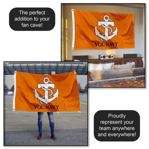 Tennessee Volunteers Vol Navy Flag Large 3x5 | eBay