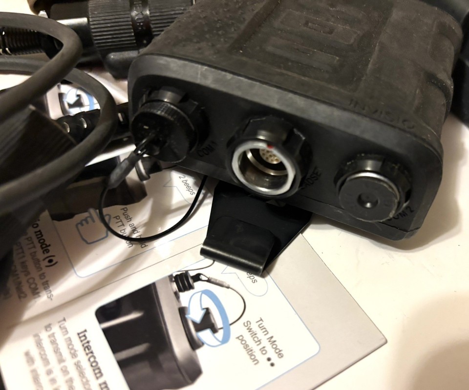 INVISIO X50 TCAPS Dual COMMS Kit With Digital In Ear X5 Headset Pouch ...