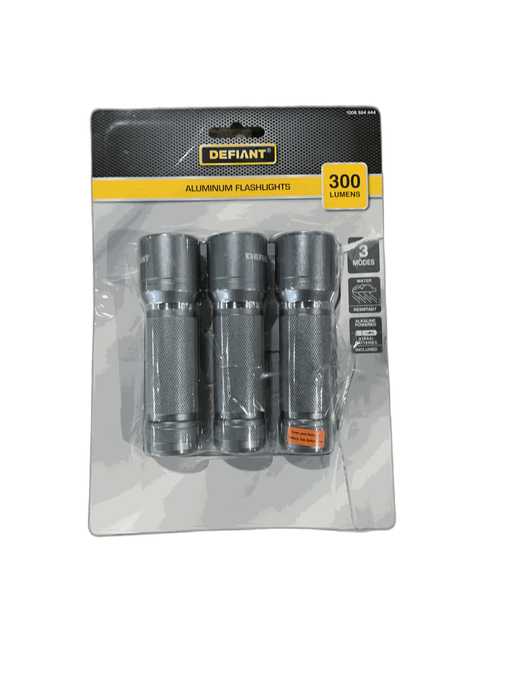 Defiant 300 Lumens Aluminum Flashlight (3-Pack) | eBay