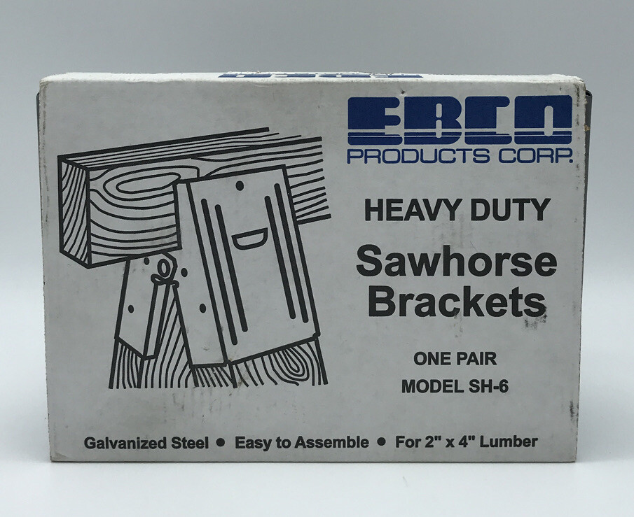 EBCO Stainless Steel Sawhorse Brackets Rust Resistant Standard Heavy ...