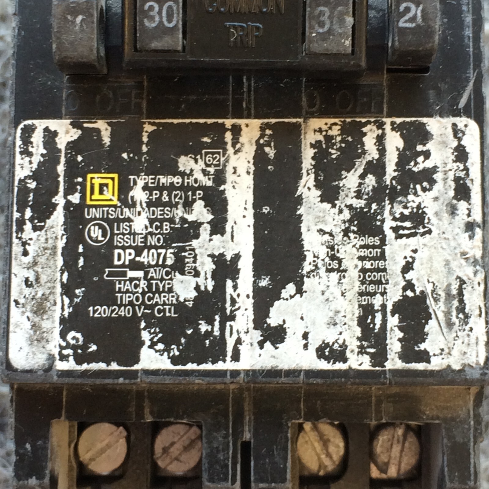 Square D HOMT2020230CP Square D Homeline Double Pole HOMT2020230 ...