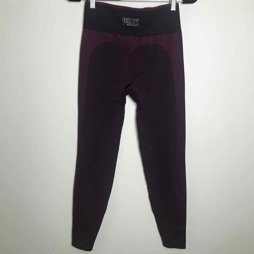 PINK Victorias Secret Seamless Heart Bum Leggings Womens Small Purple ...