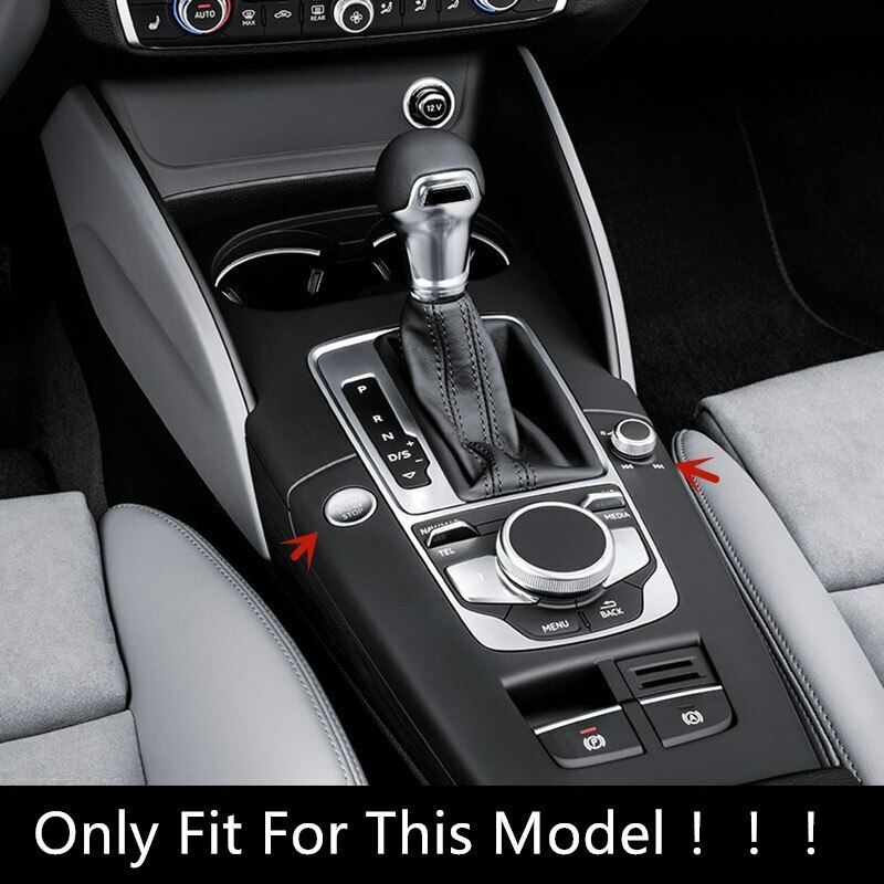 Double Hole Car Gear Shift Panel Frame Sticker Trim for Audi A3 8V 2014 ...