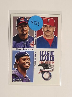 Manny Ramirez / Ken Griffey Jr. 2000 Fleer Tradition #3 Red Sox Indians ...