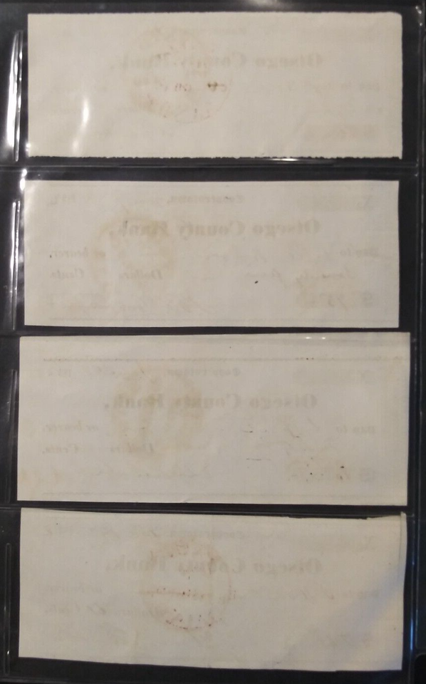 4 - 1882 Otsego County Bank Cooperstown, New York Checks | eBay