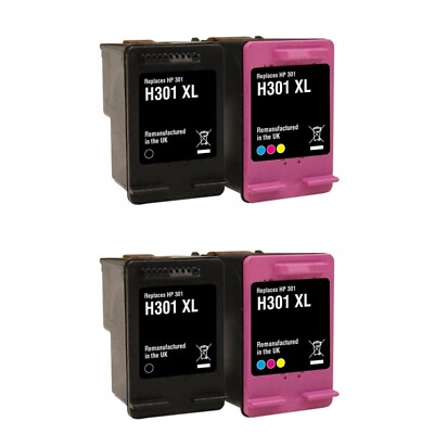 Ink For HP Deskjet 1000C Printer 301XL Black & Colour cartridges ...