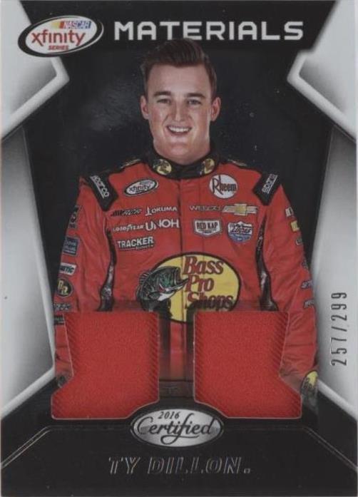 2016 Panini Certified - Xfinity Materials Ty Dillon #XM-TD /299 (MEM ...