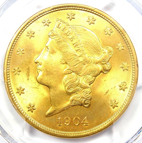 1904 Liberty Gold Double Eagle $20 Coin - PCGS MS65+ Plus Grade ...
