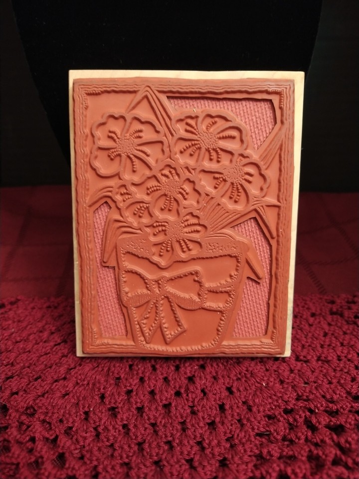 Rubber Stamp Lovely Flower Pot 4X5" New! So Pretty! | eBay