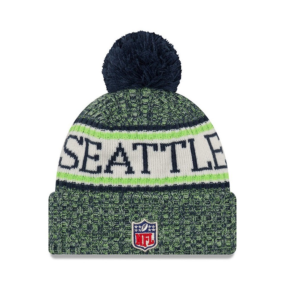 NFL Wool Beanie Seattle Seahawks Sideline 2018 Winter Beanie NewEra ...
