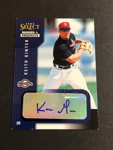 Keith Ginter Astros Signed 2002 Donruss Select Rookies Baseball card ...