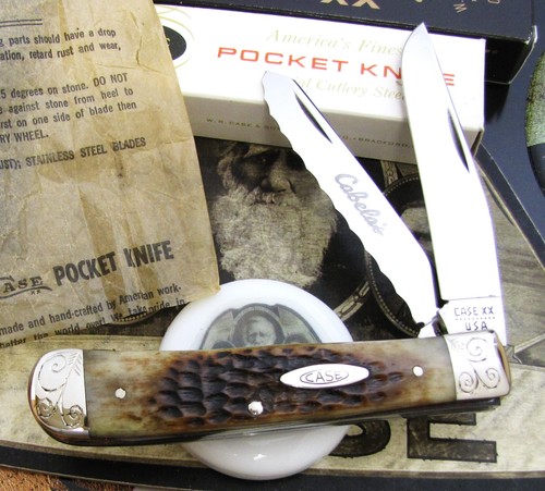 Case XX CABELA'S Trapper Knife 1980 SFO Serrated Spey Blade A KNOCKOUT ...