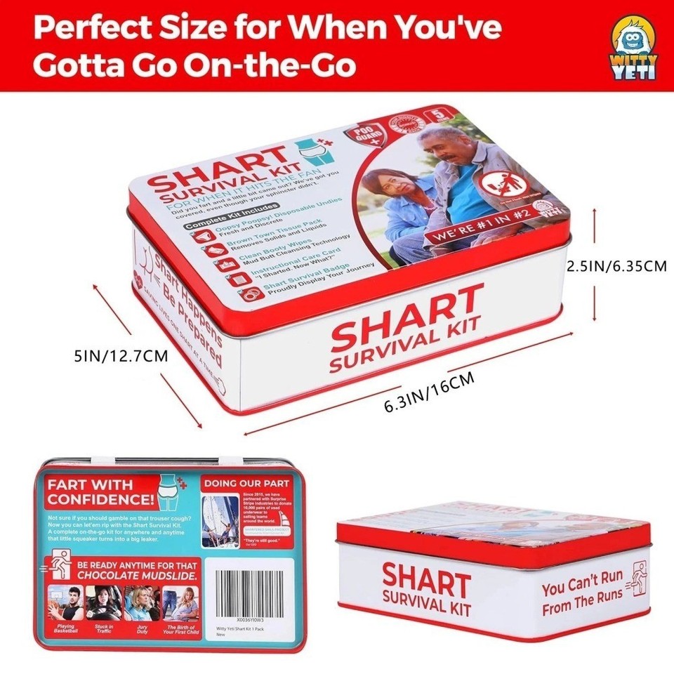 Funny Shart Survival Kit By Witty Yeti Ultimate Poop Prank Gag Gift Kit ...