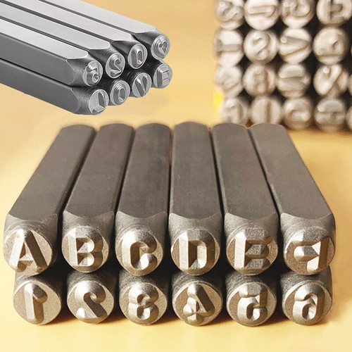 36X Number & Letter Metal PUNCH SET Imprinting Stamping for Plastic ...
