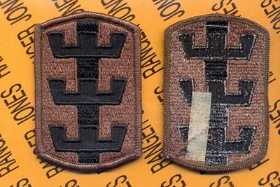 US Army 130th Engineer Brigade OD Green & Black uniform patch m/e | eBay