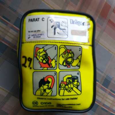 draeger parat c smoke hood soft pouch packing | eBay Australia