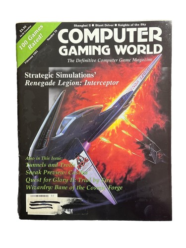 Computer Gaming World Magazine #79 Feb 1991 Renegade Legion ...