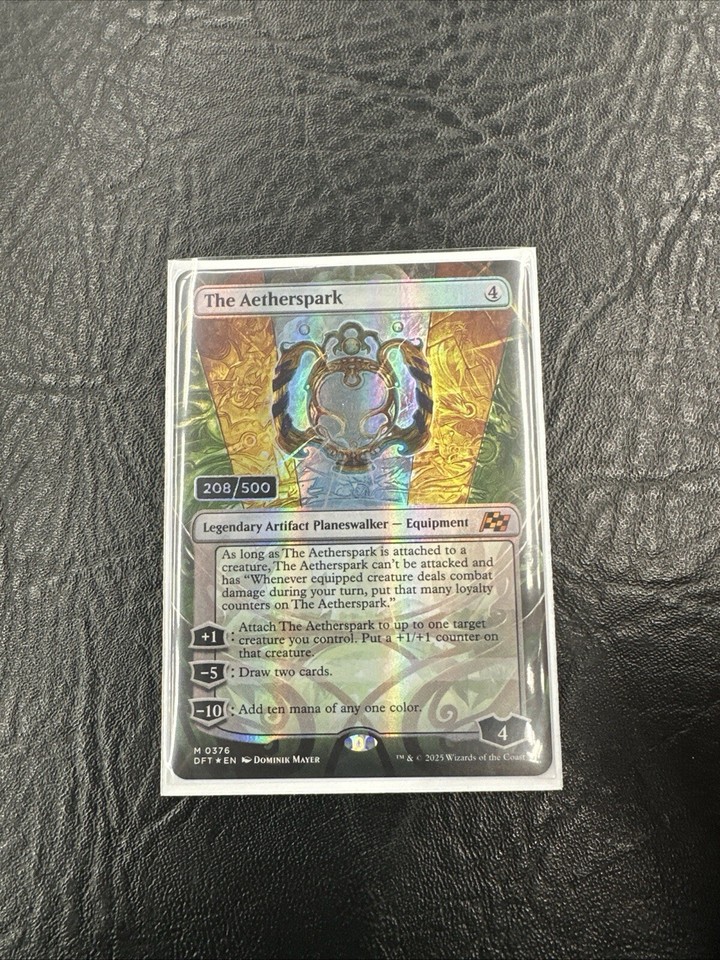 MTG The Aetherspark #376 Serialized (208/500) Pack-to-Sleeve Near Mint ...