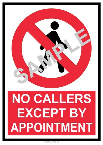 DOOR STEP SIGN NO COLD CALLERS RELIGIOUS TRADERS SURVEYS CANVASSING ...