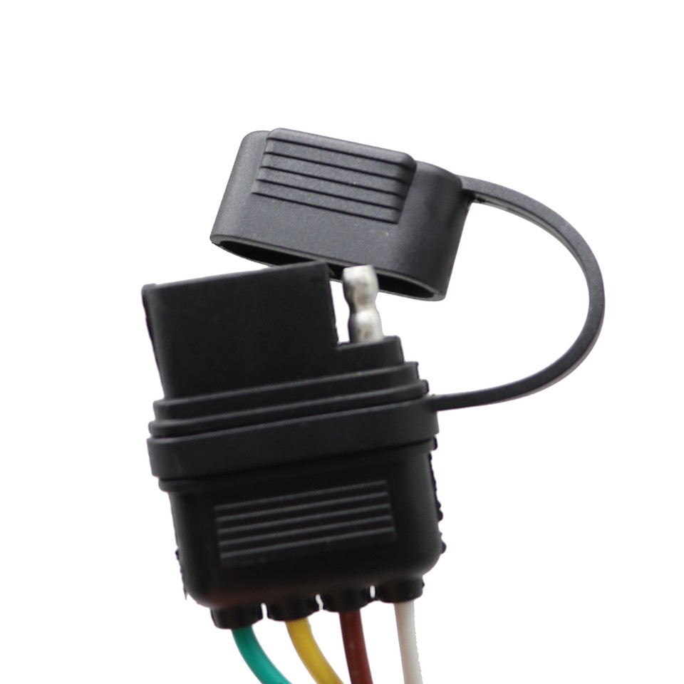 7 Way RV Trailer Tow Wiring Harness Connector 7/4 Pin Flat Plug for ...