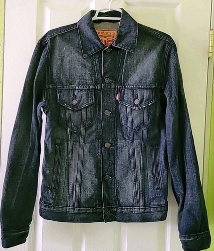 Levi’s Denim Jacket California Buffalo Blue Jean Mens Small Trucker | eBay