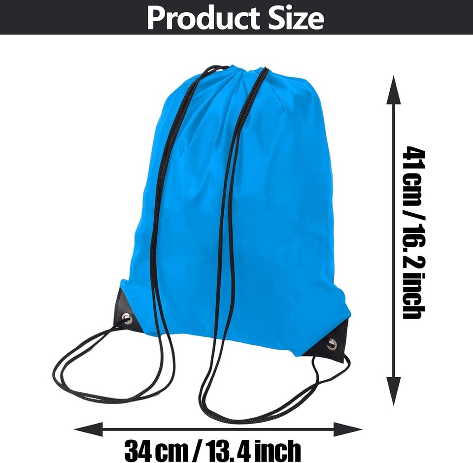 Drawstring Bags for Kids & Adults - Swim, Gym, Sports & Travel | eBay UK
