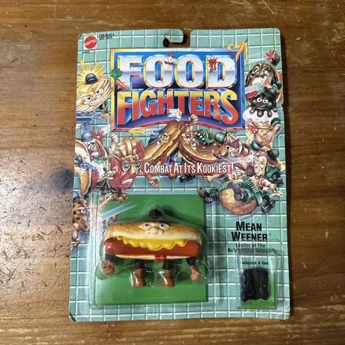 Vintage Mattel 1988 Food Fighters Action Figure Mean Weener NOS | eBay
