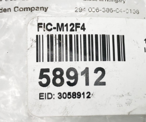 Lot of 3 New Banner Engineering FIC-M12F4 Cable Socket Connectors 58912 ...