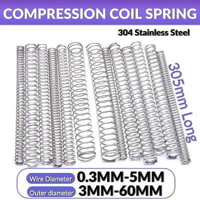 Small Compression Spring / 304 Stainless Steel Pressure/ 305mm Long ...