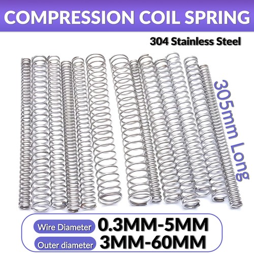Small Compression Spring / 304 Stainless Steel Pressure/ 305mm Long ...
