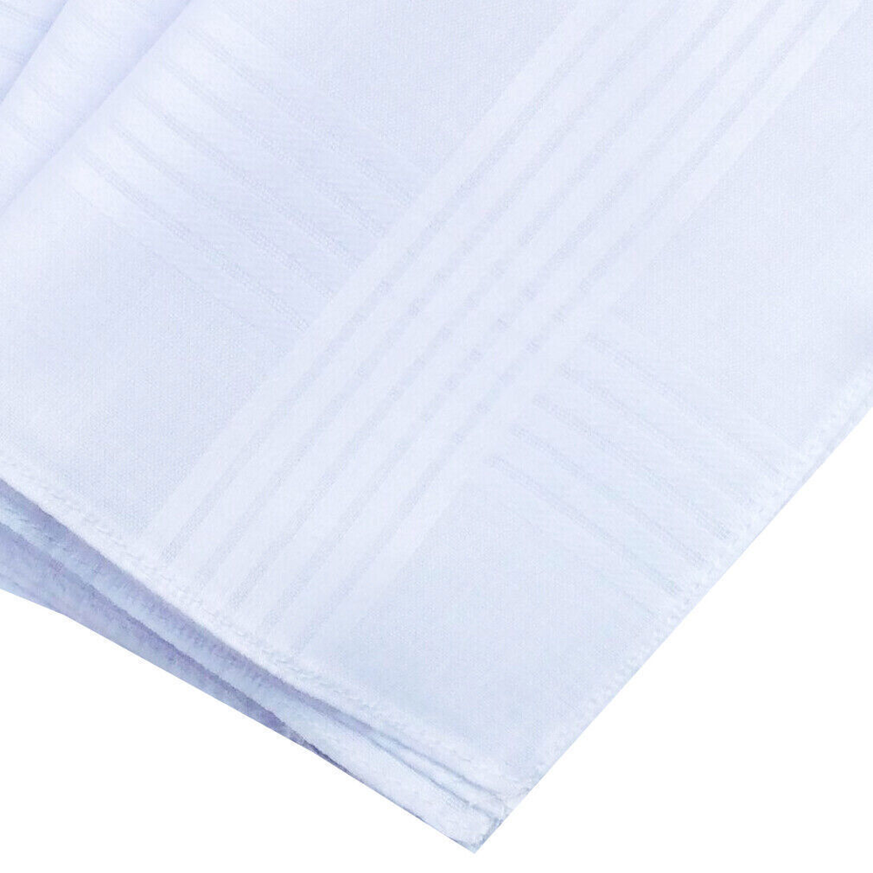 12x Handkerchiefs Cotton Classic Hankies Large Men Hankerchief Hanky ...