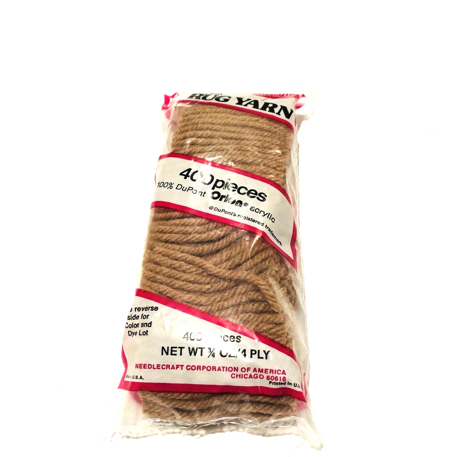 VTG Wonder Art Pre Cut Rug Yarn Orlon Acrylic 400 PC 4231 Brown DLot 14 ...