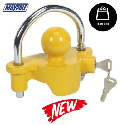 Caravan Trailer Tow Ball Hitch Lock Universal 50mm Hitchlock Coupling ...