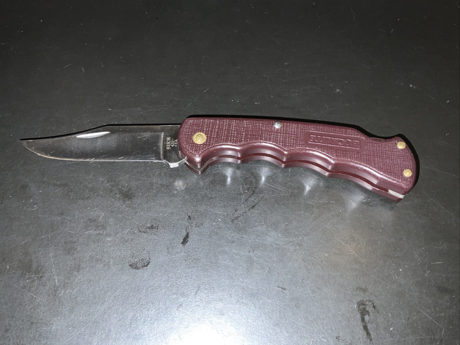 1972-1986 Buck USA 422 Chocolate Valox Bucklite Lock Back Pocket Knife ...